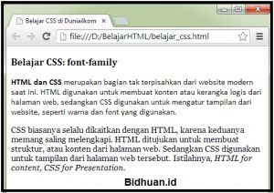 Pengertian CSS Lengkap Beserta Penggunaan Berbagai Jenis Font Internal ...